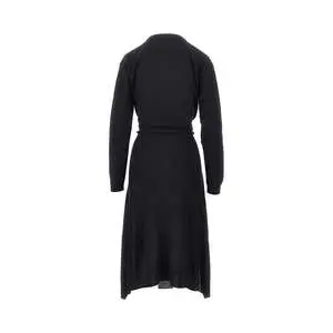 LEMAIRE Buttoned Panel Knitted Midi Dre - Black