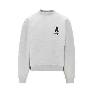 AUTRY Ued Effect Heritage Crewneck Weathirt - Grey