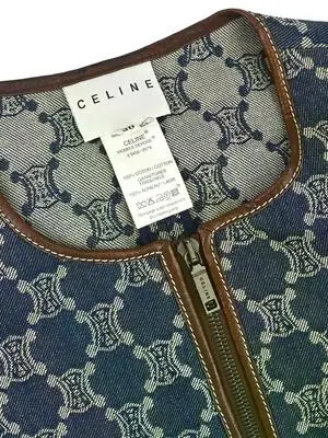 Celine Macadam Zip-up Denim Jacket