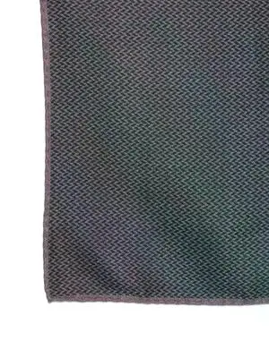 Brunello Cucinelli Herringbone Pocket Square - Blue