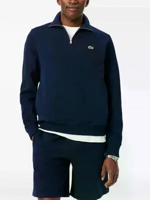 Lacoste Zip-up High-neck Sweatshirt - Blue