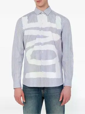 Moschino Logo-print Striped Shirt