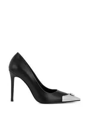 Philipp Plein Nappa Decollete Hi-heels Pumps H105 Skull Toe - Black