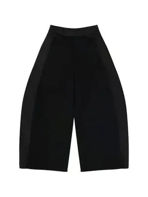 ENTIRE STUDIOS Ental Satin-panel Wide-leg Trousers - Black