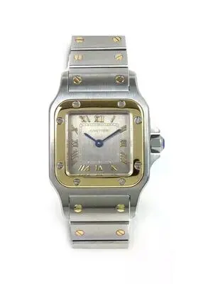 Cartier 1980 1990s Santos Galbee 24mm Watch - Silver