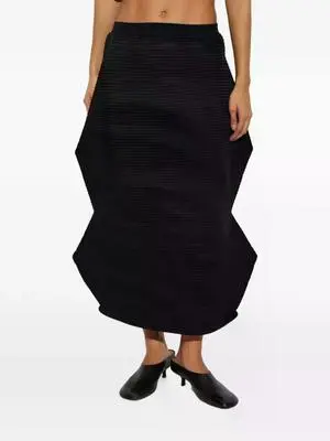 Issey Miyake Pleated Sculptural Maxi Skirt
