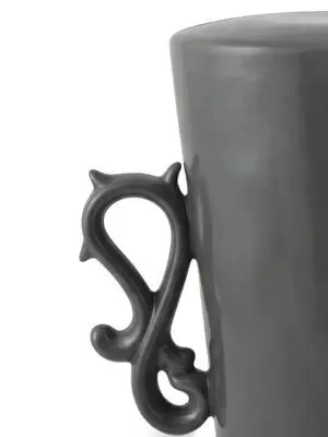 REBIRTH CERAMICS Scroll-handle Conical Vase - Grey