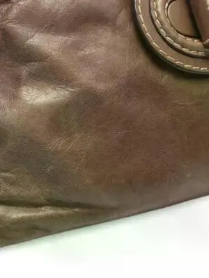 Prada 2000s Contrast-stitch Leather Tote Bag