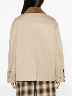 JOSEPH Suede-collar Utility Jacket - Neutrals