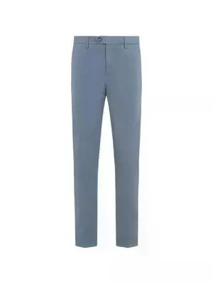 Canali Straight-leg Cotton Chino Trousers - Blue
