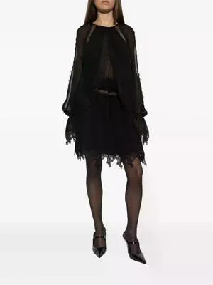 Blumarine Lace-trimmed Layered Mini Dress