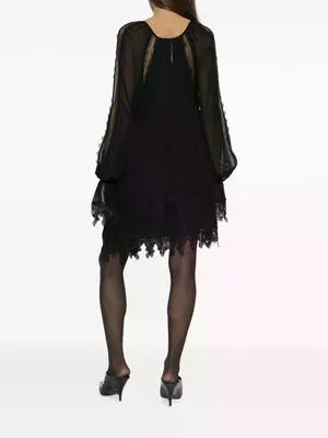 Blumarine Lace-trimmed Layered Mini Dress