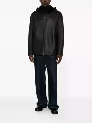 Emporio Armani Hooded Shearling Jacket