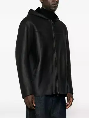 Emporio Armani Hooded Shearling Jacket