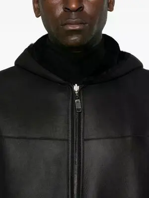 Emporio Armani Hooded Shearling Jacket