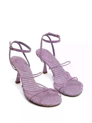 Christopher Esber Blaze Raffia-suede Sandals - Purple