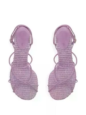 Christopher Esber Blaze Raffia-suede Sandals - Purple