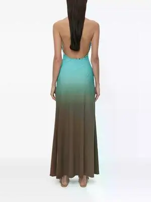Christopher Esber Quartz-embellished Ombre Long Dress