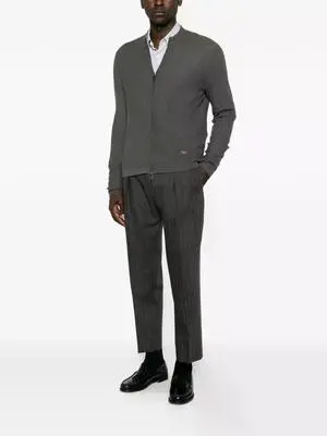 BRIGLIA 1949 Herringbone Pleated Trousers