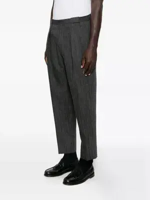 BRIGLIA 1949 Herringbone Pleated Trousers