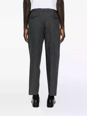 BRIGLIA 1949 Herringbone Pleated Trousers