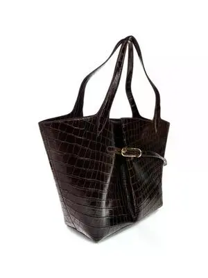 LIFFNER Croc-effect Leather Tote Bag