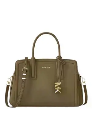 Michael Kors Laila Small Pebbled Leather Satchel - Green