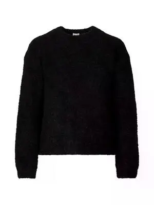 CT PLAGE Bouclé Long-sleeve Sweater - Black