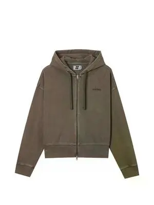 Izzue Logo-embroidered Zip-up Hoodie