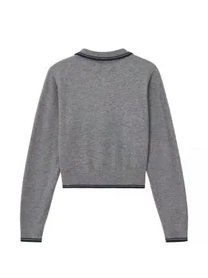 CHOCOOLATE Logo-patch Tipped Cardigan