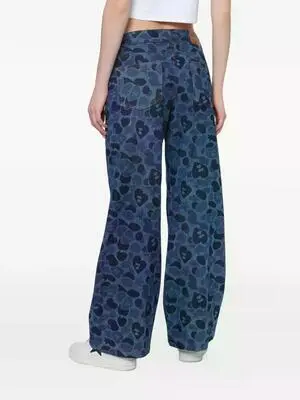 AAPE BY *A BATHING APE All-over Heart-pattern Jeans