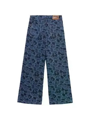 AAPE BY *A BATHING APE All-over Heart-pattern Jeans