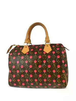 LOUIS VUITTON 25 Speedy Monogram Cherry Tote Bag - Brown