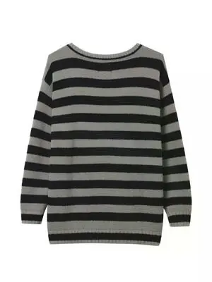 Izzue Striped Lace-up Sweater