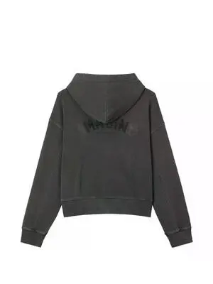 Izzue Logo-embroidered Zip-up Hoodie - Grey