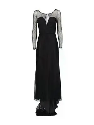 MARCO GABRIELLI ATELIER Polka-dot Sheer-panel Maxi Dress