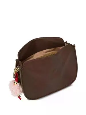 Moschino Logo-plaque Pompom-detail Shoulder Bag