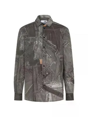 Moschino Trompe-l'oeil Denim-print Shirt