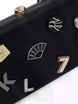 Karl Lagerfeld Charm-embellished Chain-link Clutch Bag