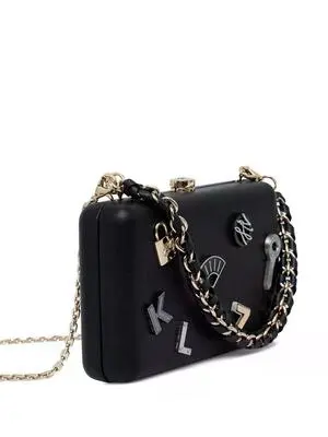 Karl Lagerfeld Charm-embellished Chain-link Clutch Bag