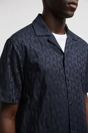 Moncler Monogram Jacquard Cotton Shirt
