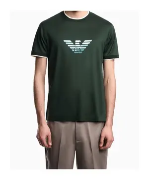 Emporio Armani Eagle Logo Embroidered T-shirt