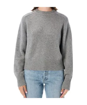 Extreme Cashmere Please Cropped Knitted Sweater - Grey