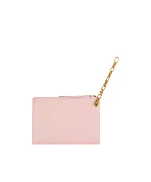 Balmain Pulse Card Holder In Smooth Leather - Pink