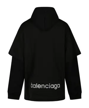 Balenciaga Layered Logo Hoodie