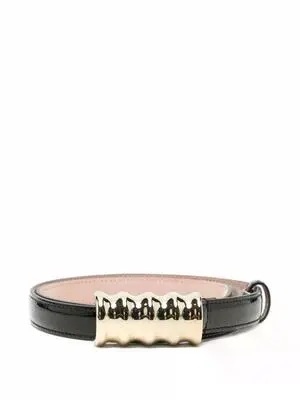 Khaite Julius Patent Leather Belt - Black