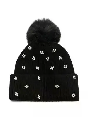 Guess Faux-pearl Pom-pom Beanie Hat