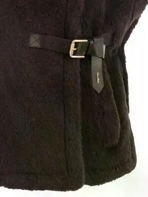 Max Mara Belted Shearling-effect Cape