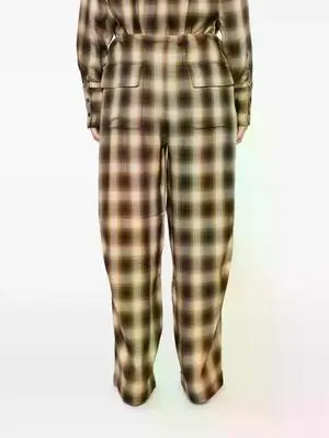 Co Plaid-check Drawstring-waist Trousers