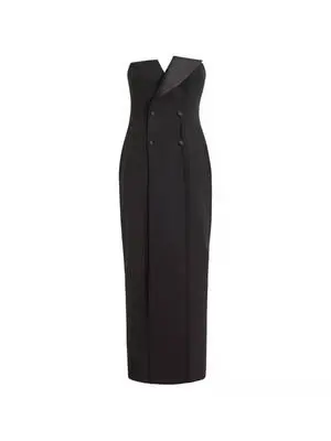 P.a.r.o.s.h Double-breasted Strapless Fitted Maxi Dress